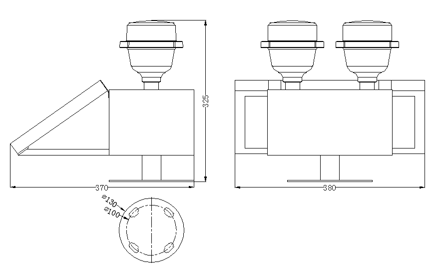 Solar Powered Double Obstruction Warning Light,Low Intensity ...